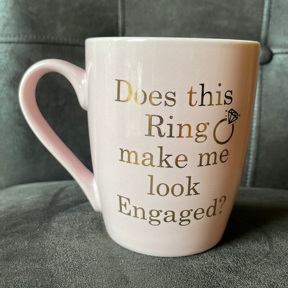 Hazel & Co | Dining | Pretty Pink And Gold Coffee Mug Does This Ring ...